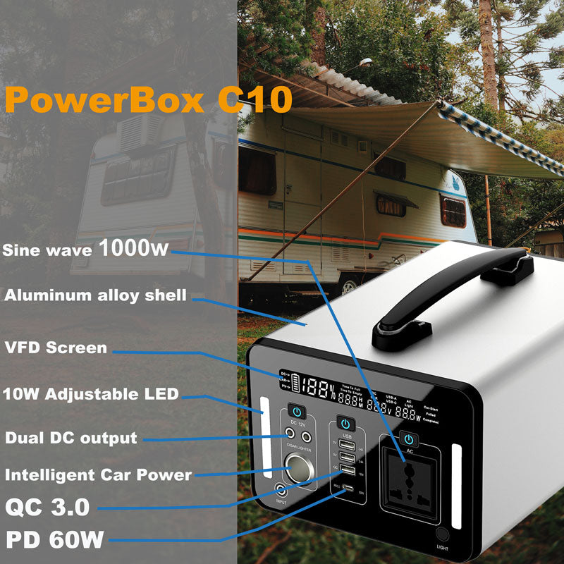 PowerBox C10 | Impress 1kw Portable Battery Backup System Power Supply ...