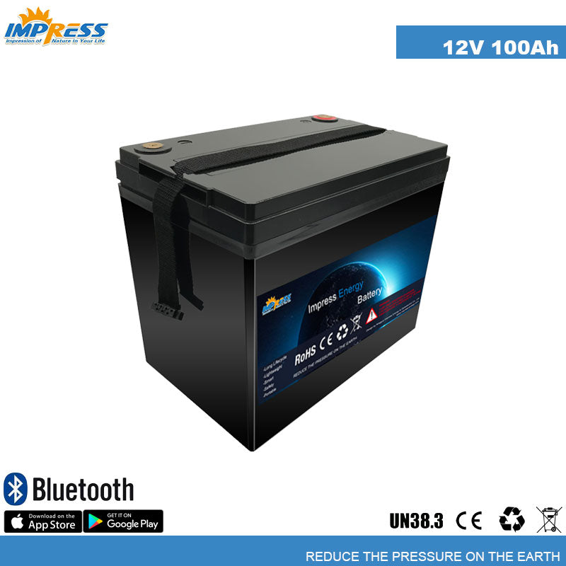 Impress 12V 100Ah LiFePO4 Battery | Inverter Battery Backup– Impress ...